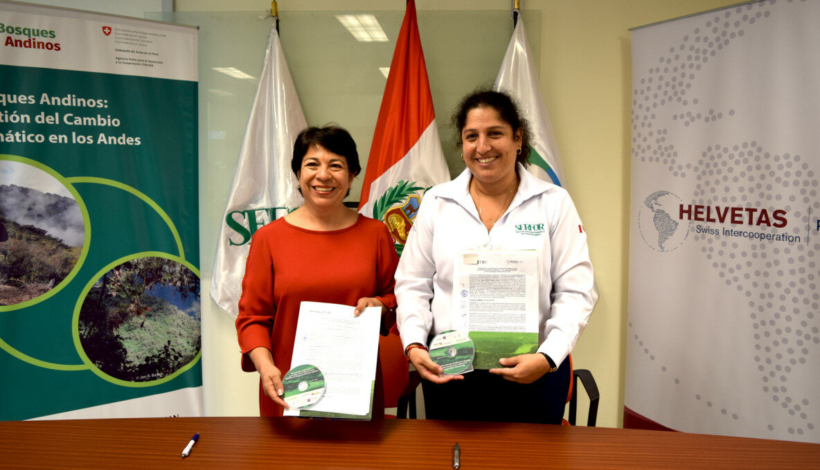 SERFOR y HELVETAS Swiss Intercooperation firman convenio